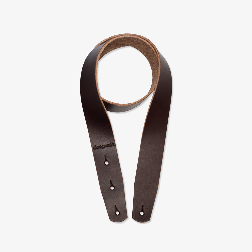 TT Signature Guitar Strap - Rich Brown English Bridle – Sleepwalk Ltd
